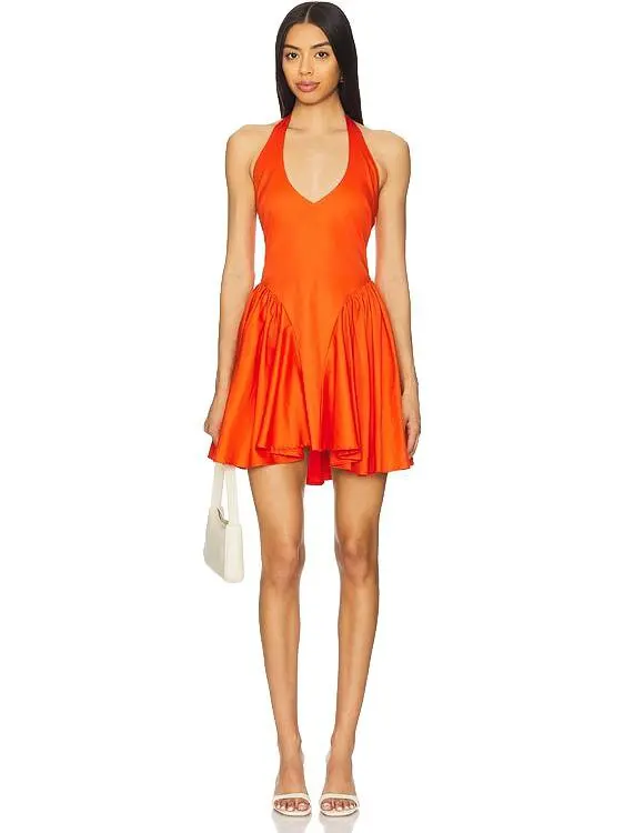 Delfi Hera Short Dress - Tangerine