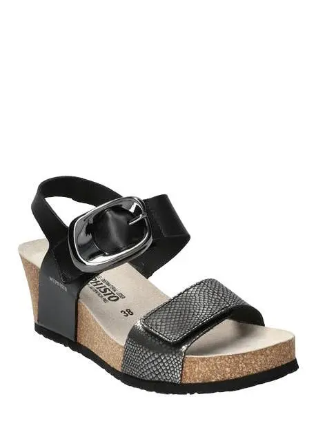 Mephisto Leandre Wedge Sandal - Grey Havana
