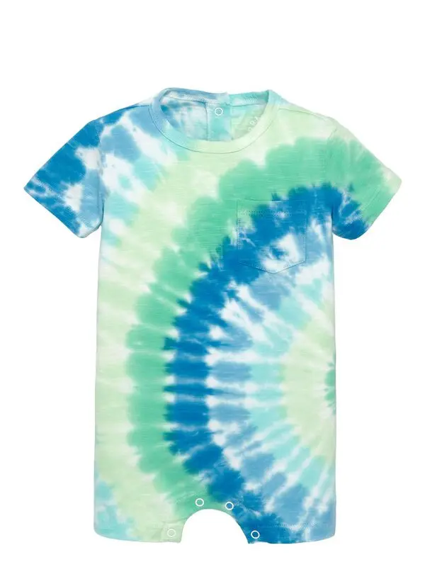 PRIMARY Baby Pocket Shortie - Cool Tie Dye Spiral
