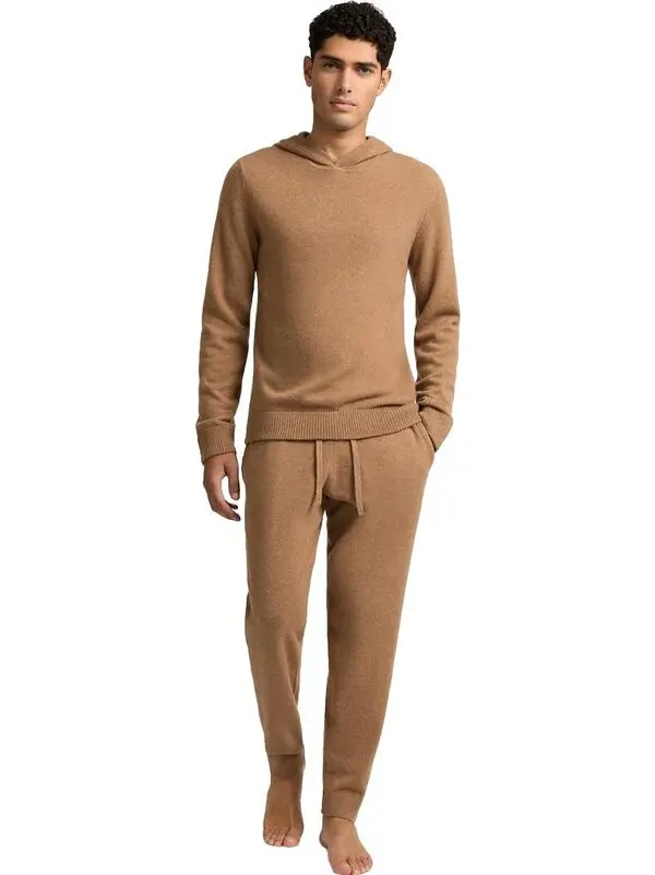 Onia 100% Cashmere Hooded Pullover - Camel