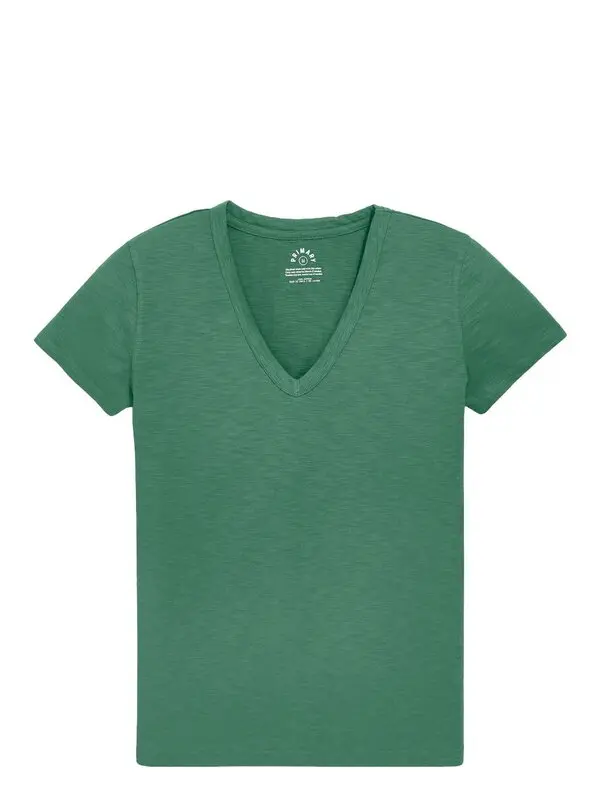 PRIMARY Classic Slub V-neck Tee - Chive