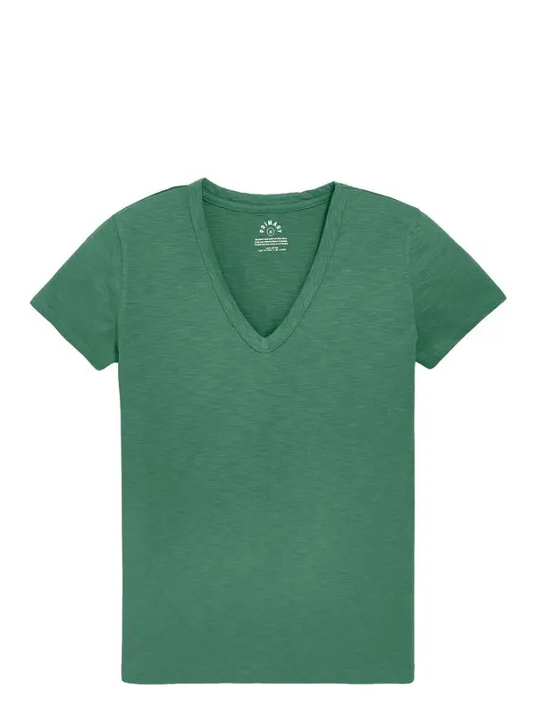 PRIMARY Classic Slub V-neck Tee - Chive
