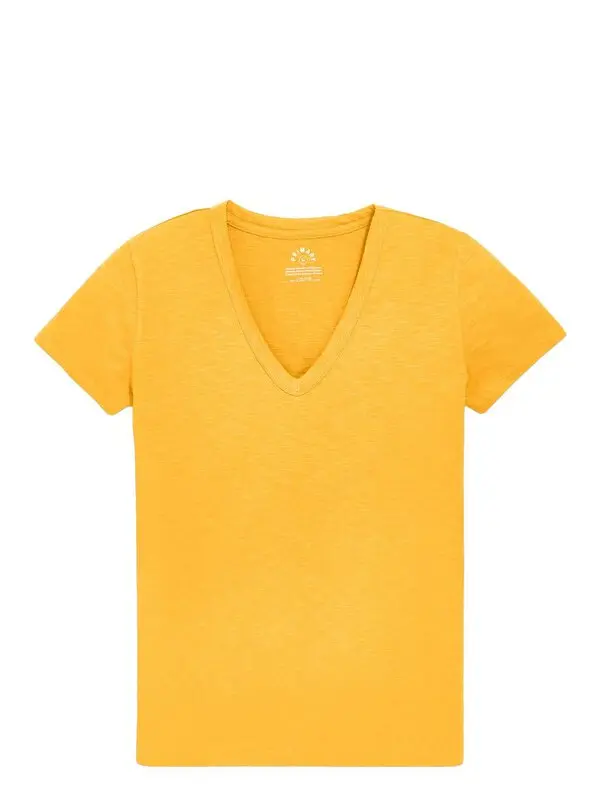 PRIMARY Classic Slub V-neck Tee - Sunflower