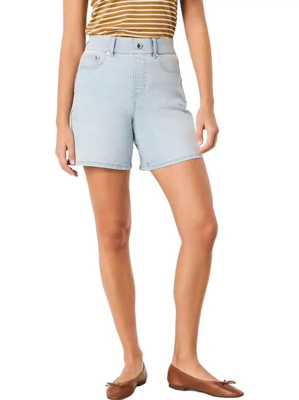 Spanx Pull-on High Waist Denim Shorts - Turner Wash