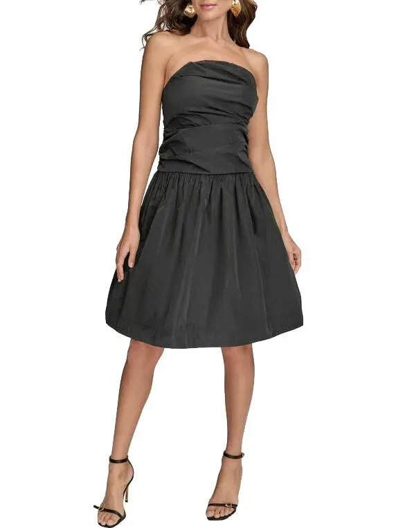 Donna Karan New York Strapless Mini Dress - Black
