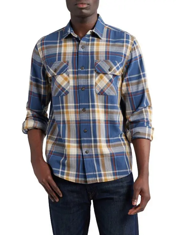 Pendleton Beach Shack Plaid Button-up Shirt - Navy Multi Plaid