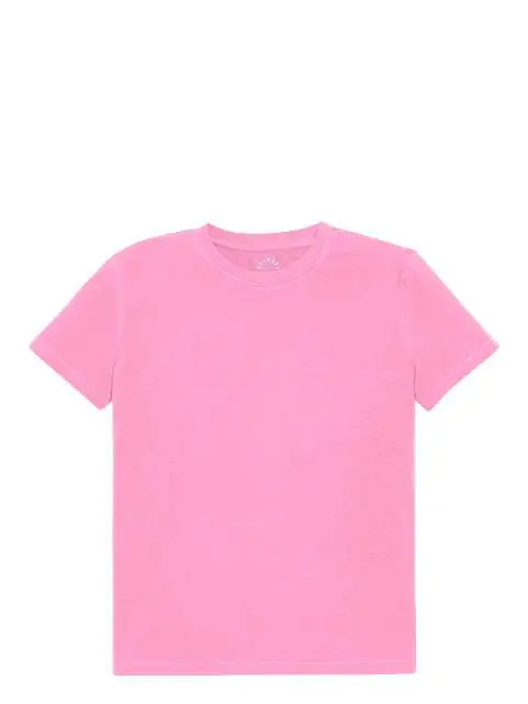 PRIMARY Name Fit Easy Crewneck Tee - Garement Dye Pink Lemonade