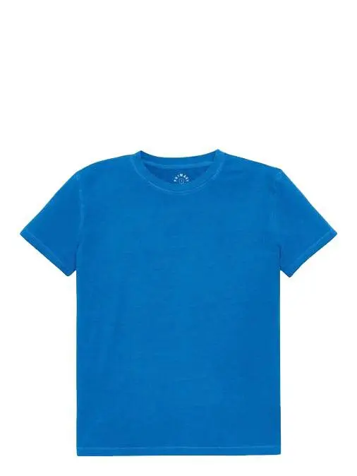 PRIMARY Name Fit Easy Crewneck Tee - Garment Dye Blueberry