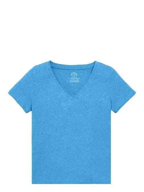 PRIMARY Heathered V-neck Tee - Cornflower