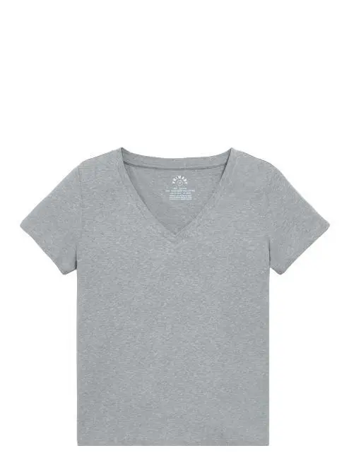 PRIMARY Heathered V-neck Tee - Heather Gray