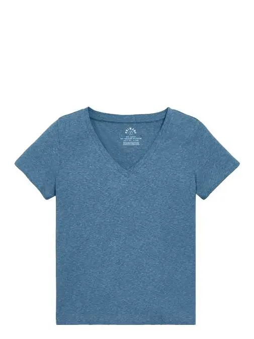 PRIMARY Heathered V-neck Tee - Moonlight