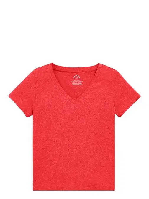 PRIMARY Heathered V-neck Tee - Strawberry