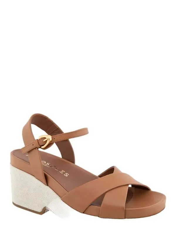 Aerosoles Chabella Platform Sandal - Tan Leather