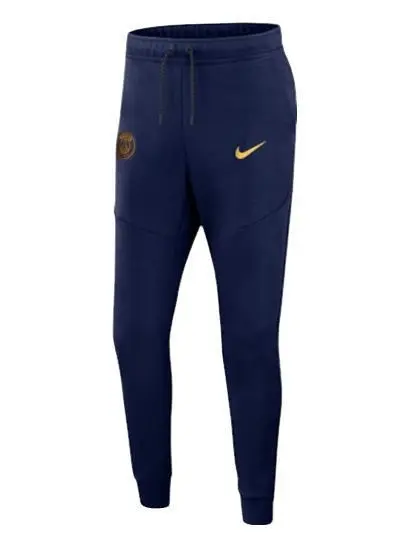 Nike Paris Saintgermain Tech Fleece Track Pant - Midnight Navy Blue/gold