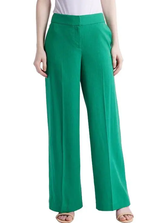 TAHARI ASL Wide Leg Trousers - Clover