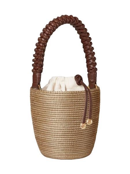 CESTA COLLECTIVE Woven Lunchpail Basket Bag - Tan