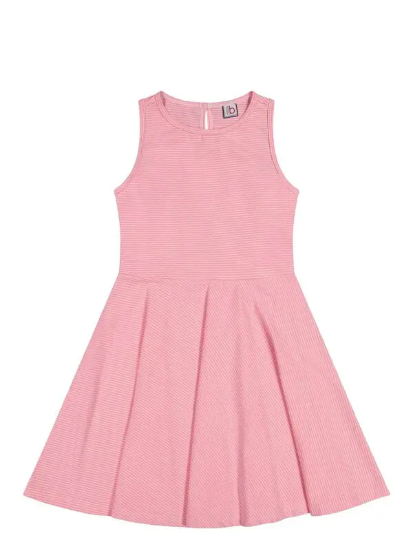 Busy Bees Genevieve Circle Skirt Dress - Pink Mini Stripe