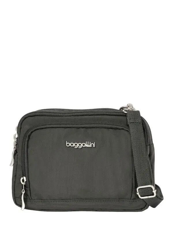 BAGGALLINI Trifecta Rfid Wallet Crossbody Bag - Charcoal