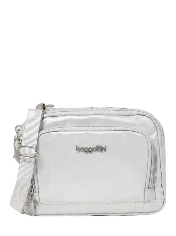 BAGGALLINI Trifecta Rfid Wallet Crossbody Bag - Silver Metallic