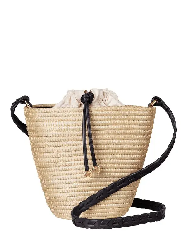 CESTA COLLECTIVE Mini Fan Whipstitch Crossbody Basket Bag - Papyrus