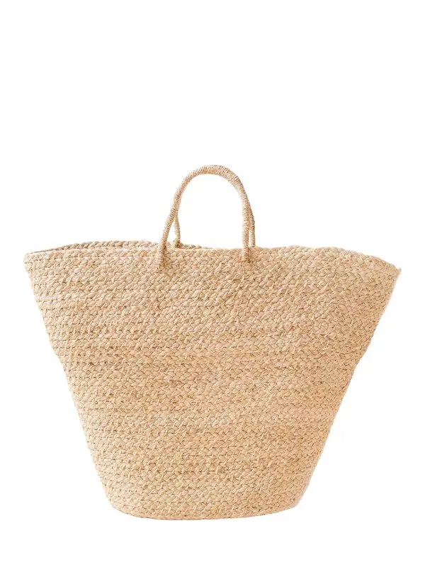 INDEGO AFRICA Braided Raffia Tote - Natural