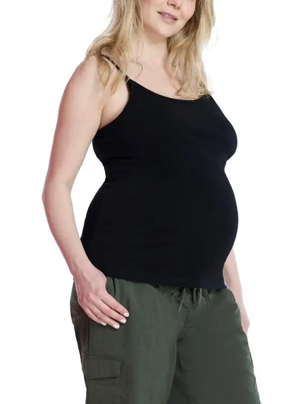 Motherhood Maternity Clip Down Nursing Cami - Black