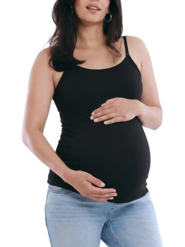 Motherhood Maternity Clip Down Nursing Cami - Black