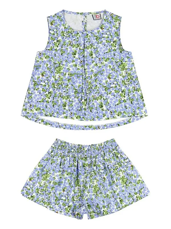 Busy Bees Frida Top And Skort Set - Blue Hydrangea