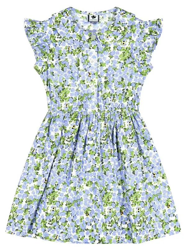Busy Bees Juniper Shirtdress - Blue Hydrangea