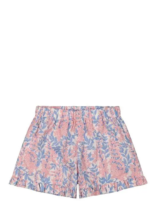 Busy Bees Lee Lee Ruffle Hem Shorts - Pink Azalea