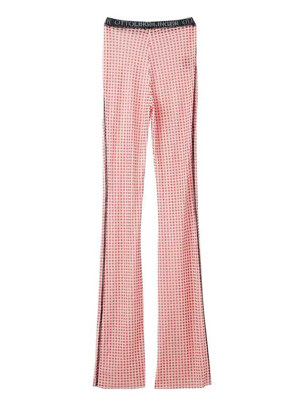 Ottolinger Gingham Print Mesh Pants - Multicolor