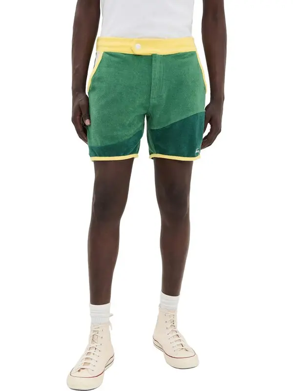 TOMBOLO Mulligan Golf Cabana Terry Cloth Shorts - Green