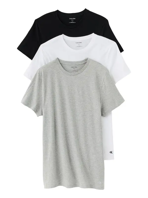 Calvin Klein Cotton Classic 3-pack Crewneck T-shirt - Black/white/grey