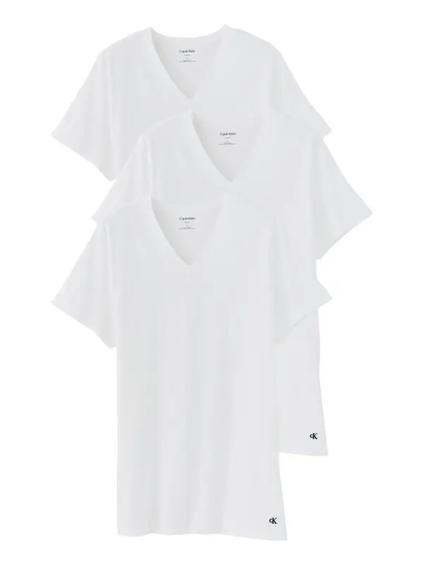 Calvin Klein Cotton Classic 3-pack V Neck T-shirt - White