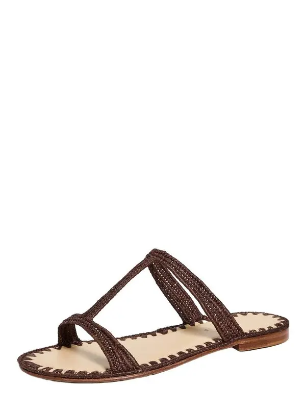Carrie Forbes Tume Raffia Sandals - Marron