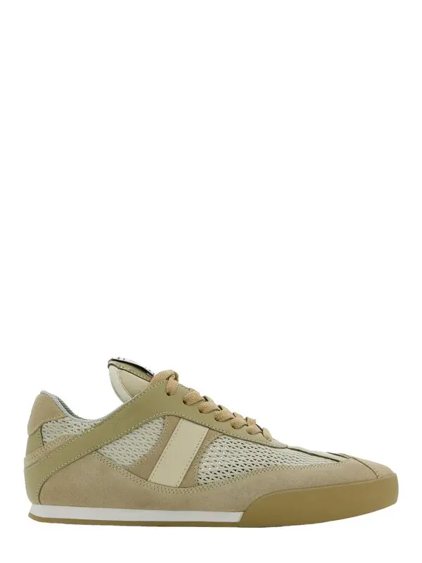Chloé Kick Leather-mesh Sneakers - Taupe