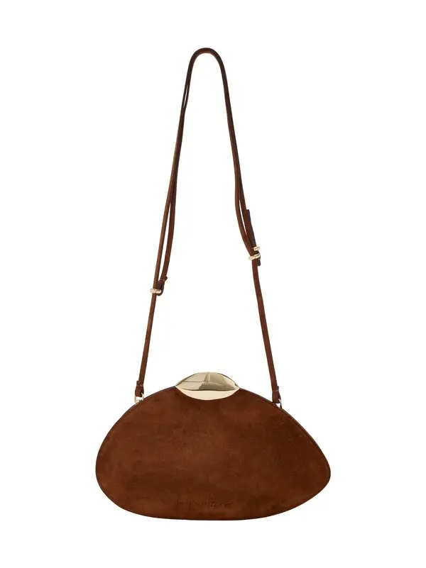 Benedetta Bruzziches Belle De Jour Suede Clutch - Brown