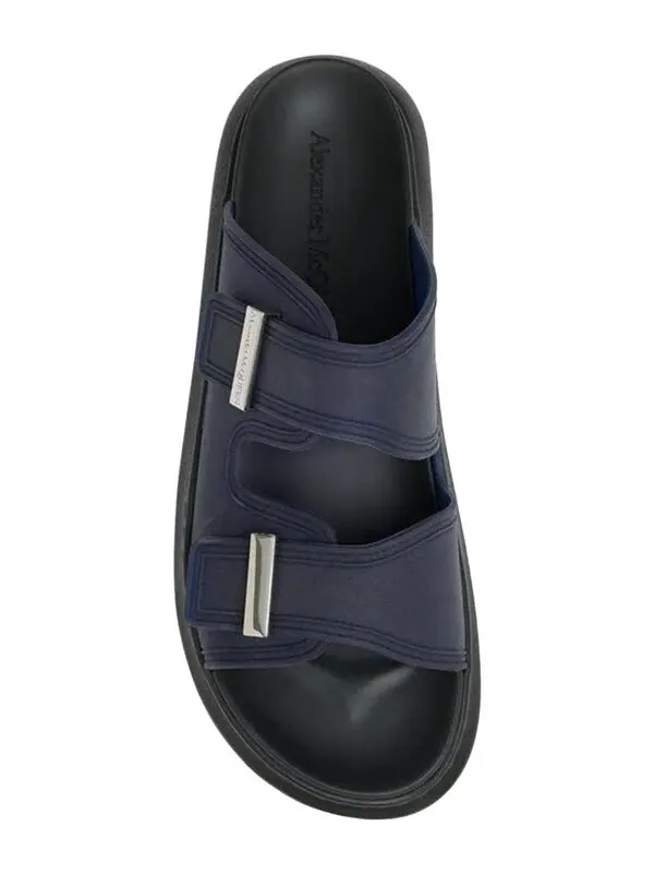 Alexander McQueen Rubber Double-buckle Sandals - Indigo
