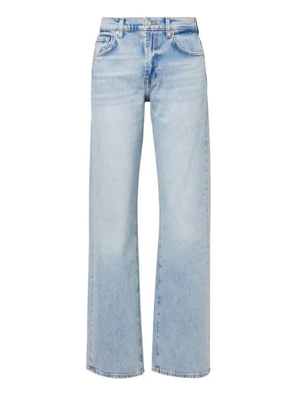 7 For All Mankind Tess High-rise Straight Jeans - Blue