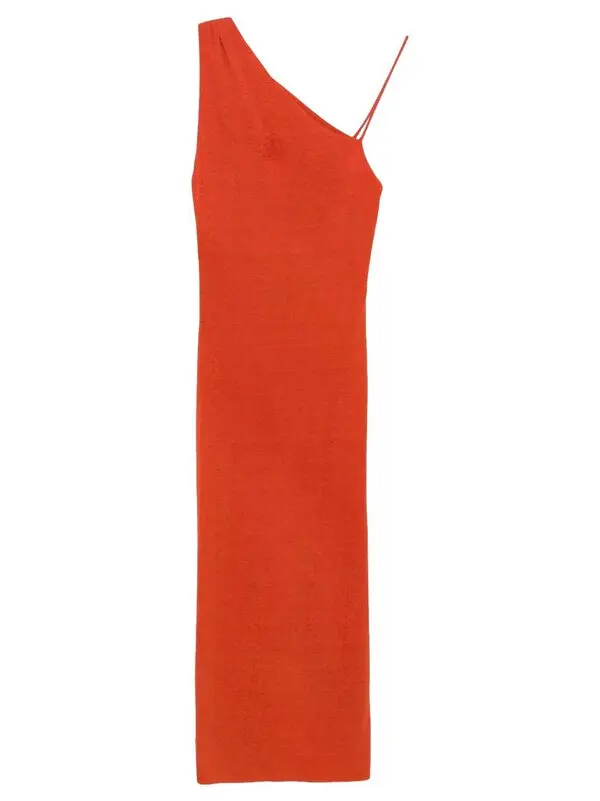 Nanushka Asymmetric Midi Dress - Orange