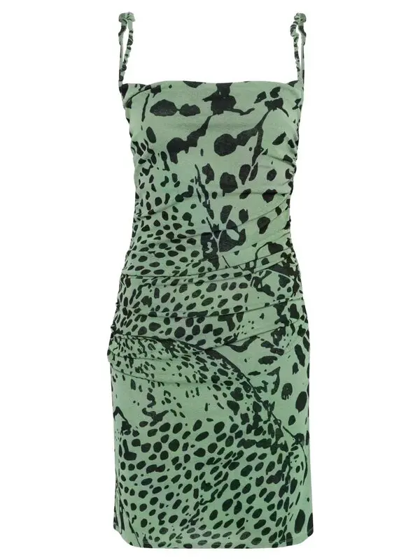 Nanushka Adie Mini Dress - Green