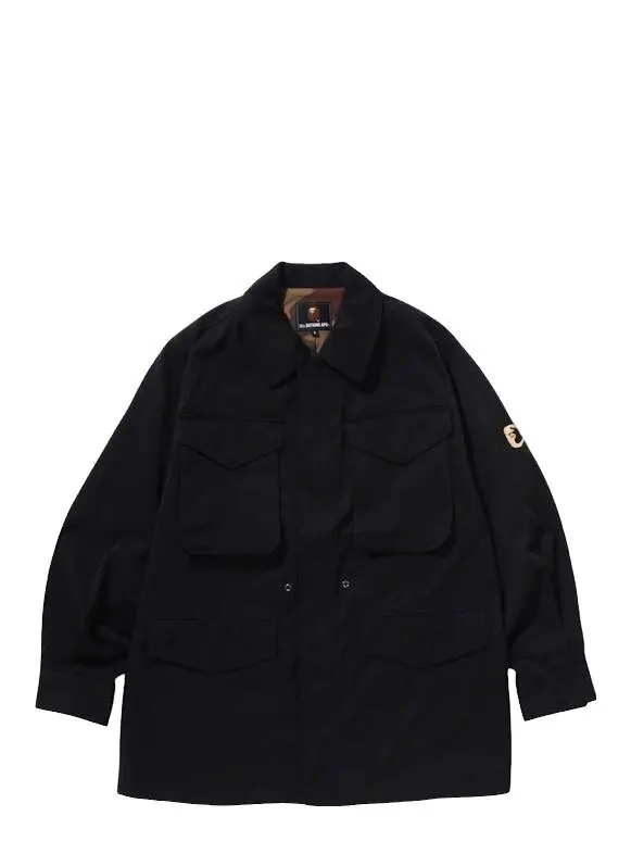 A BATHING APE Military Shirt Jacket - Black