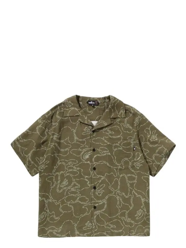A BATHING APE Printed Casual Short Sleeve Shirt - Beige
