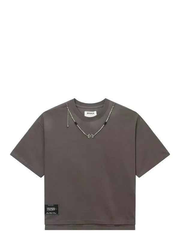 MUSIUM DIV. Chain-detail T-shirt - Grey