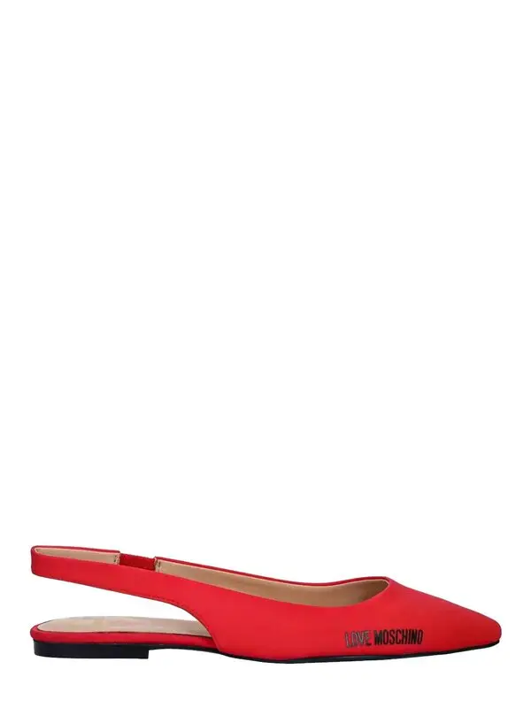 Moschino Logo-print Ballerina Flats - Red