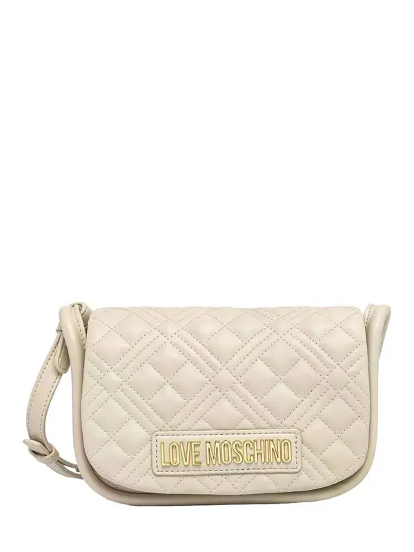 Moschino Logo-lettering Crossbody Bag - Neutrals