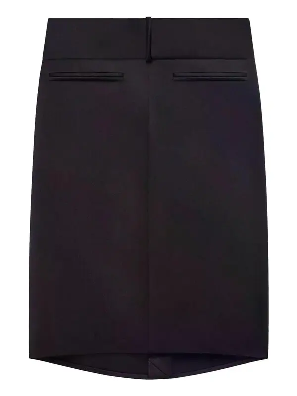 COURREGES Oblique Midi Skirt - Black