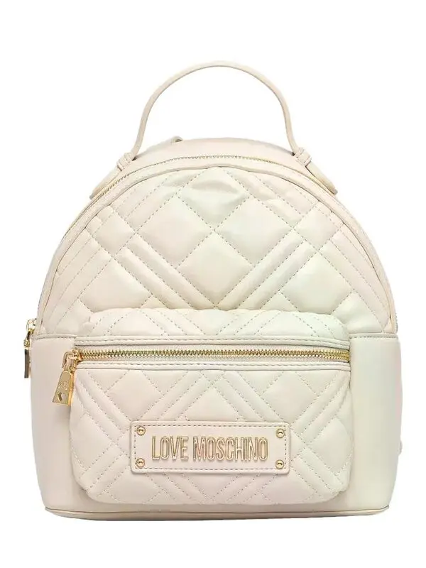 Moschino Quilted Backpack - Neutrals
