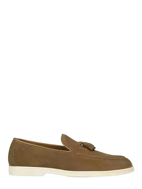DOUCAL'S Tassel Suede Loafers - Brown