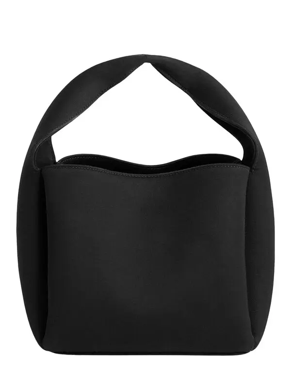 TOTEME Petite Satin Bucket Bag - Black 001